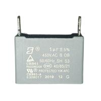 China CBB61 450V 1.0UF Film Capacitor Run Capacitor Two Quick Connect Terminal S3 for sale