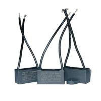 China 1.2mfd Ceiling Fan Capacitor CBB61 450V 100 Line Length With Plastic Triangles for sale