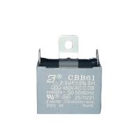 China 2.5mfd Air Conditioner CBB61 Fan Capacitor 450V B-Class 10000 Hours Lifetime For Home for sale
