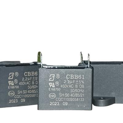 China 2.2mfd Air Conditioner CBB61 Fan Capacitor 450V ±5% Tolerance for sale