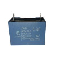 China 6.5mfd Air Conditioner Fan Capacitor CBB61 450V Two Quick-Connect Terminals RoHS Certificated for sale