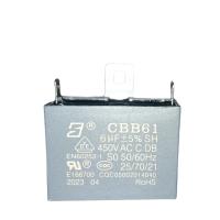 China CBB61 Air Conditioner Fan Capacitor 450V 6.0uF  ROHS S0 C-Class Two Qucik-Connect Teriminal for sale