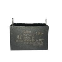 China CBB61 450V 10mfd Air Conditioner Fan Capacitor  two qucik-connect teriminals S3 SH B-class for sale