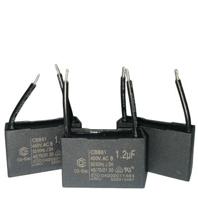 China 1.2mfd CBB61 450V Air Conditioner Fan Capacitor Replacement 50 / 60Hz for sale