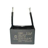 China CBB61 Air Conditioner Fan Capacitor 450V 2.2mfd B-Class Black Fan Capacitor And Self-Healing for sale