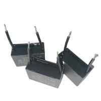 China CBB61 Air Conditioner Fan Capacitor 450V 2.2mfd B-Class Black Fan Capacitor And Self-Healing for sale