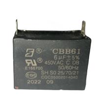 China 6.0mfd 450v Air Conditioner CBB61 Fan Capacitor 3000~10000 Hours for sale