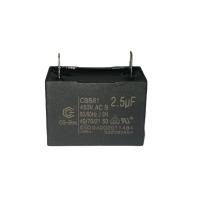 China Air Conditioner CBB61 Fan Capacitor 450V 2.5mfd Plastic Triangle With Location Hole for sale