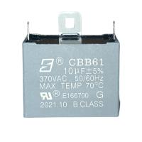 China CBB61 Industrial Fan Capacitor Air Conditioner Fan Capacitor 370V 10uf 187 Terminal 10000 Hours for sale