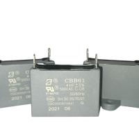 China CBB61 500V 4.0mfd Cooker Hood Capacitor With Plastic Triangle With Location Hole for sale