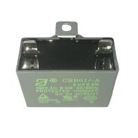China AC run motor start capacitor CBB61 450V 8.0UF Bent Iron Ear B-Class S3 Fan Capacitor for sale