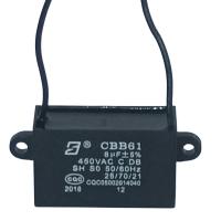 China CBB61 Ceiling Fan Capacitor 450V 8.0mfd Plastic Triangles With Locating Holes for sale