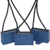 China 1.2mfd Ceiling Fan Capacitor CBB61 450V Blue S3 2Un .5s 40 / 85 / 56 for sale