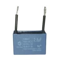China 2.5mfd CBB61 450V Air Conditioner Fan Capacitor ±5% Tolerance With 30mm Line Length for sale
