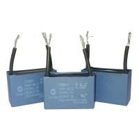 China 2.5mfd CBB61 450V Air Conditioner Fan Capacitor ±5% Tolerance With 30mm Line Length for sale