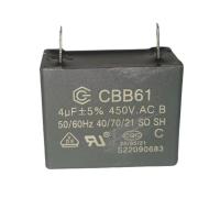 China CBB61 Air Conditioner Starting Capacitor 450V 4.0UF Two Qucik Connect Terminal for sale
