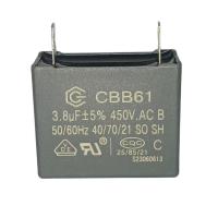 China CBB61 450V 3.8UF Fan Motor Indoor Air Conditioner Capacitor 10000 Hours Lifetime for sale