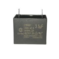 China CBB61 Air Conditioner Fan Capacitor 3.5uF 450V 40 / 85 / 21 B-class SH Front lug for sale