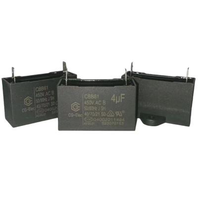 China CBB61 450V 4.0UF Celling Fan Capacitor Motor run Capacitor 40 / 85 / 21  B-Class for sale