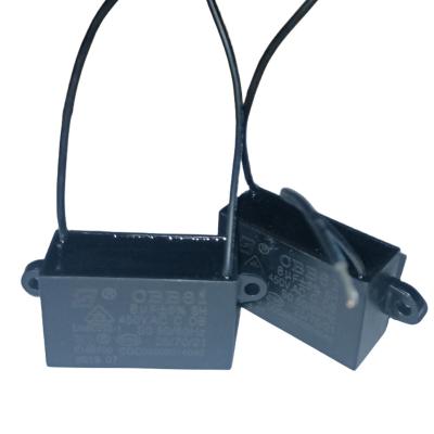 China CBB61 Ceiling Fan Capacitor 450V 8.0mfd With 100mm Line Length for sale