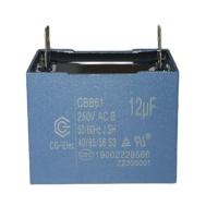 China CBB61 250V 12mfd S3 Air Conditioner Fan Capacitor With Plastic Triangle With Location Hole for sale