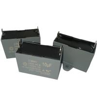 China CBB61 450V 10mfd Industrial Fan Capacitor Two Quick-Connect Terminals B-Class Black S3 for sale