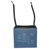 China CBB61 250V 30mfd Line Length 60 Ceiling Fan Capacitor With Plastic Triangle With Location Hole for sale