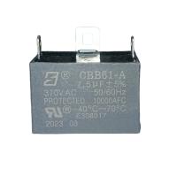 China Fan motor run capacitor  7.5UF 370V CBB61 Capacitor S3 Protected 10000AFC for sale