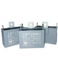 China CBB61 370V 8.0UF Fan Capacitor 187 Terminal Motor Run Capacitor Max Temp 70 ℃ RoHS for sale