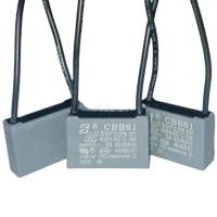 China CBB61 450V 0.5mfd Air Conditioner Fan Capacitor With 100 Line Length for sale