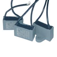 China CBB61 250V 2.0mfd 85 Line Length Ceiling Fan Capacitor With Plastic Triangles for sale