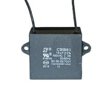 China CBB61 450V 16mfd 100 Line Length Exhaust Fan Capacitor Plastic Triangles With Locating Holes Are On Both Sides. for sale