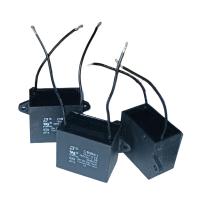 China CBB61 450V 16mfd 100 Line Length Exhaust Fan Capacitor Plastic Triangles With Locating Holes Are On Both Sides. for sale