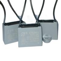 China CBB61 450V 3.0mfd 170Line Length Ceiling Fan Capacitor Plastic Triangles With Location Hole for sale