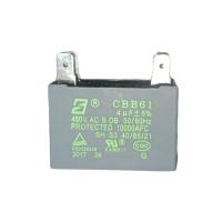 China CBB61 450V 4.0mfd S3 Industrial Fan Capacitor With Four 187 Quick Connect Terminals for sale