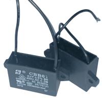 China CBB61 450V 4.0mfd 100mm Line Length Ceiling Fan Capacitor Plastic Triangles With Locating Holes Are On Both Sides for sale