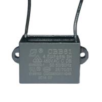 China CBB61 450V 4.5mfd 100 Line Length Ceiling Fan Capacitor Plastic Triangles With Locating Holes Are On Both Sides for sale