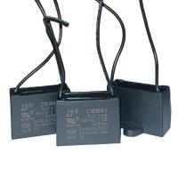 China CBB61 450V 5.0mfd 150 Line Length Ceiling Fan Capacitor Plastic Triangles With Location Hole for sale