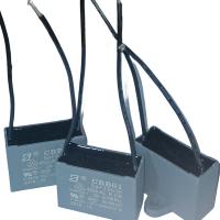 China CBB61 450V 5.0mfd B-Class Ceiling Fan Capacitor Plastic Triangles With Location Hole for sale