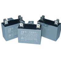 China CBB61 450V 6.5mfd B-Class Industrial Fan Capacitor Bent Iron Ear With Location Hole for sale