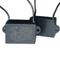 China CBB61 450V 6.0mfd 100 Line Length Ceiling Fan Capacitor Plastic Triangles With Locating Holes Are On Both Sides for sale