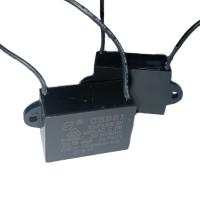 China CBB61 450V 6.0mfd 100 Line Length Ceiling Fan Capacitor Plastic Triangles With Locating Holes Are On Both Sides for sale