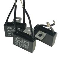 China CBB61 250V 2.5mfd Ceiling Fan Capacitor With Bent Iron Ear for sale