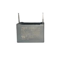 China CBB61 Fan Capacitor 370V 6.0UF Motor Run Capacitor Protected 10000AFC Front Lug for sale