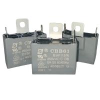 China CBB61 AC Starting Celling Fan Capacitor 250V 8.0UF C-Class RoHS Film Capacitor for sale