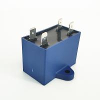China 4+4uF 450v CBB61 Self Healing Black Epoxy Air Conditioning Fan Capacitory for sale
