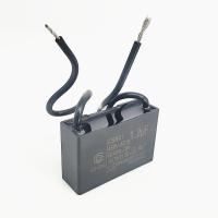 China CBB61 Air Conditioner Fan Capacitor 450V 1.2mfd Black Wire 100mm B-Calss for sale