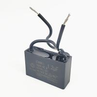 China CBB61 Air Conditioner Fan Capacitor 450V 1.2mfd Black Wire 100mm B-Calss for sale