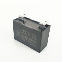 China CBB61 450V 6.0mfd Cooker Hood Capacitor Black Plastic Triangle With Location Hole for sale