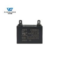 China CBB61 Motor Fan Capacitor 450V 2.0UF Celling Fan Capacitor Two Quick-Connect Terminals for sale